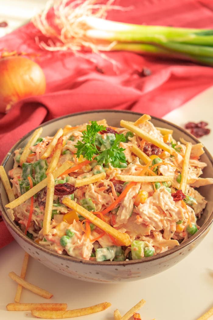 Brazilian Chicken Salad - Salpicão de Frango • I Heart Brazil